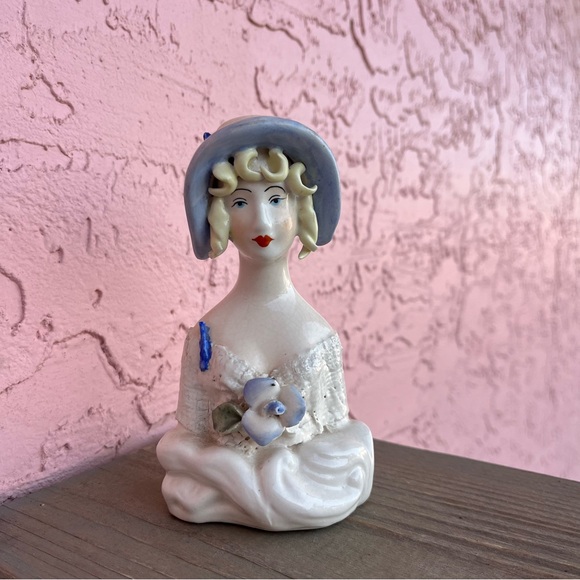 Art | Vintage Porcelain Woman Lady Bust Figurine Victorian 5s Floral ...